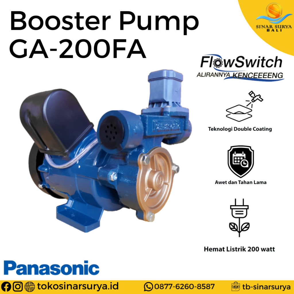 Panasonic GA-200FA Booster Pump - Toko Toss