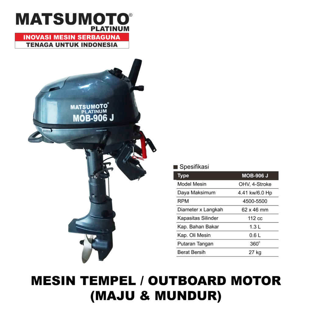 Matsumoto - MOB 906 J - Mesin Tempel / Outboard Motor - Toko Toss