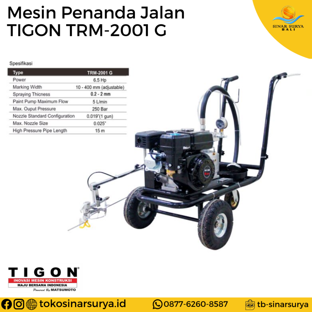TIGON TRM-2001 G Mesin Penanda Jalan - Toko Toss