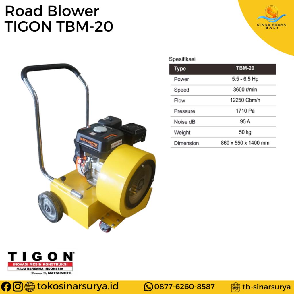 TIGON TBM-20 Road Blower - Toko Toss