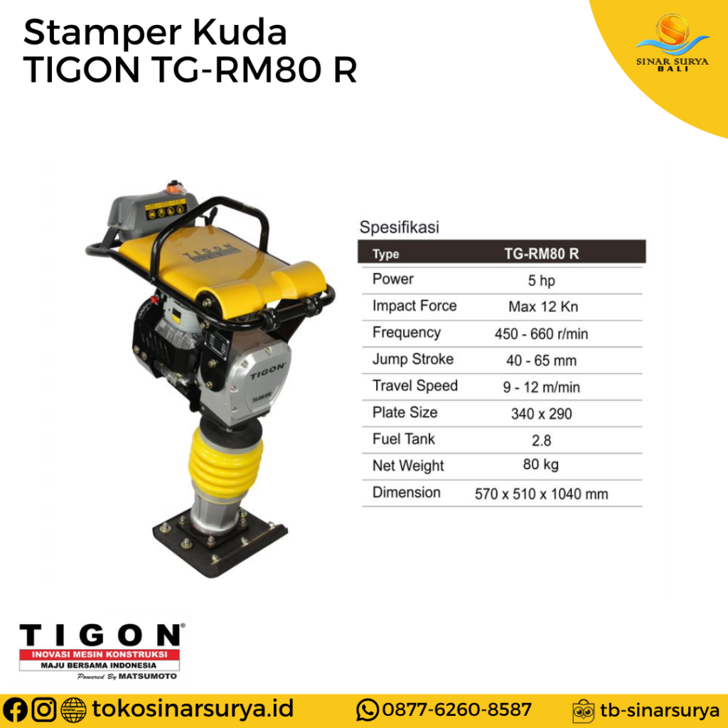 Stamper Kuda Honda Tigon TG-RM 80 R - Toko Toss