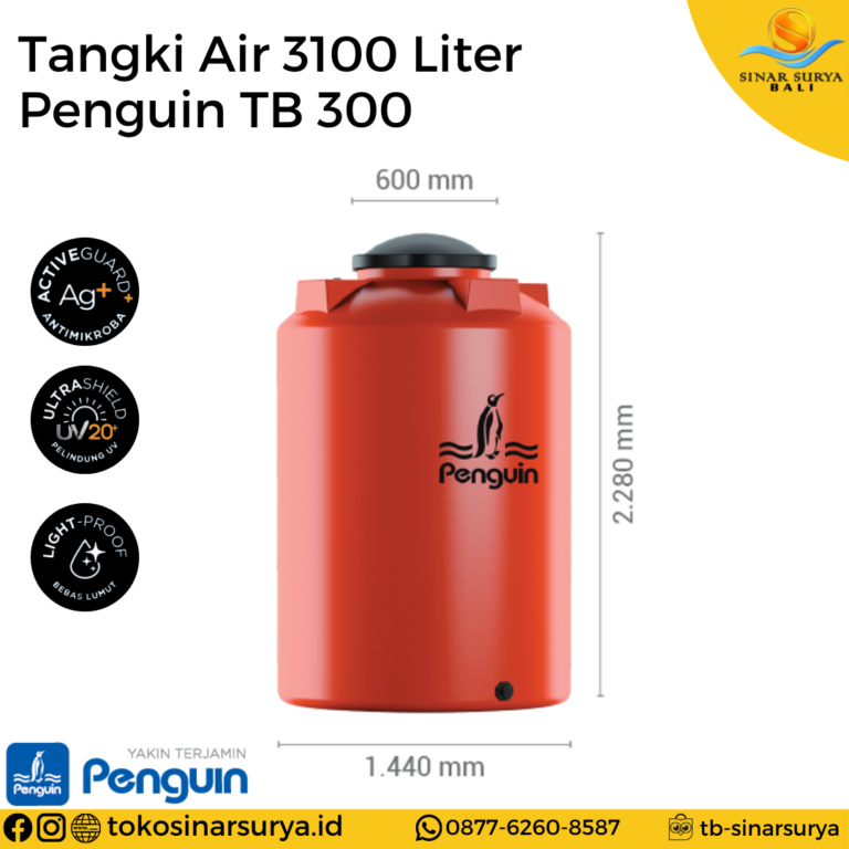 Penguin - TB 300 - Tangki Air 3100 Liter - Toko Toss