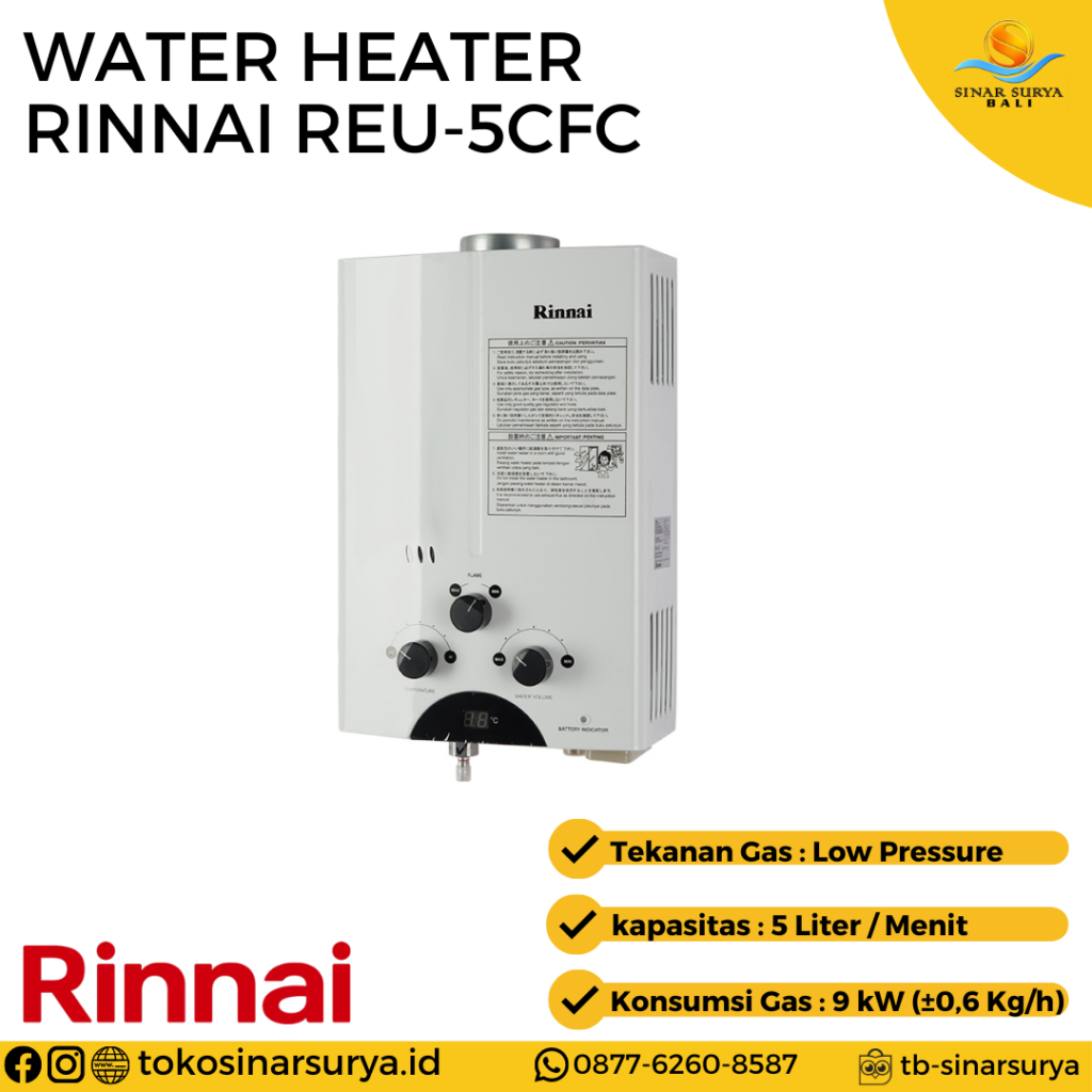 RINNAI REU-5CFC WATER HEATER - Toko Toss