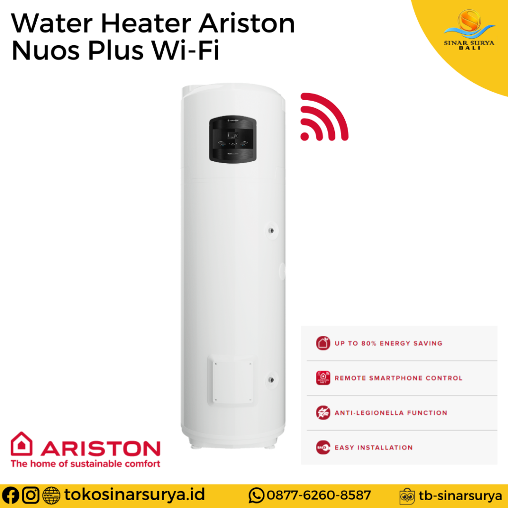 Ariston Nuos Plus Wi-Fi Water Heater - Toko Toss Ariston Nuos Plus Wi-Fi Water Heater - Toko Toss